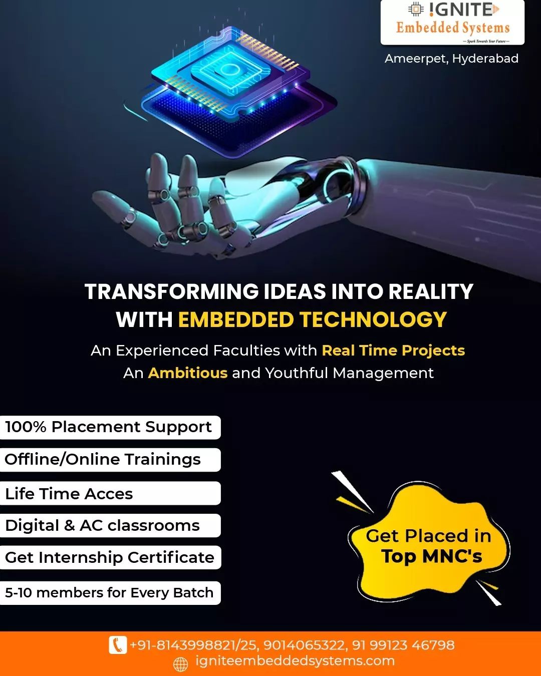 contact us - embedded systems training in ameerpet